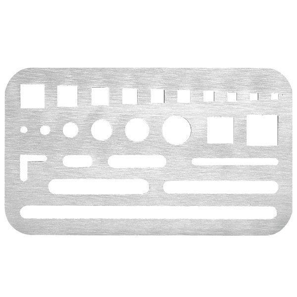 【商品説明】ステンレス製で折れ曲がりに強い字消板です。（一般事務用として文字高に合わせてあります）【仕様】・102×60×t0.1mm