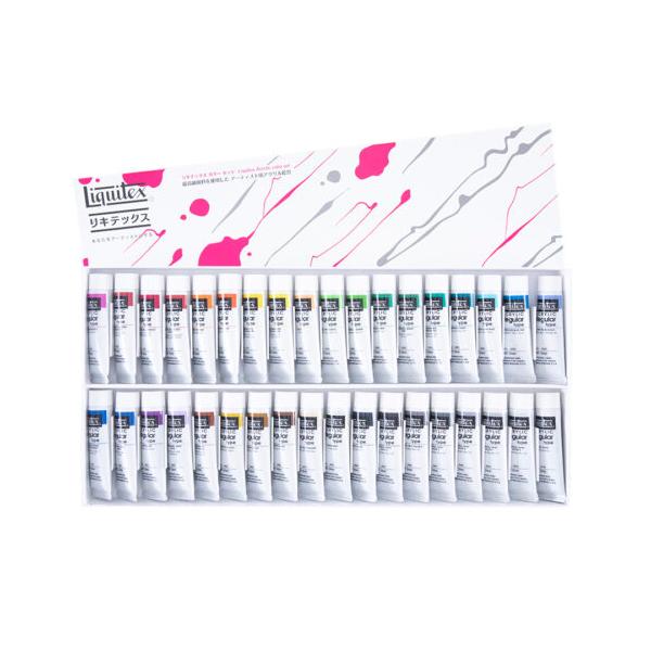 ■伝統色 36色セットＢ 6号(20ml)チューブ　36色セット彩り豊かな36色セットです。■リキテックス アクリル絵具 (ソフトタイプ)水に溶けて、乾くと溶けない現代の絵の具最高級顔料を使用したアーティスト用アクリル絵の具アクリル絵具　ソ...