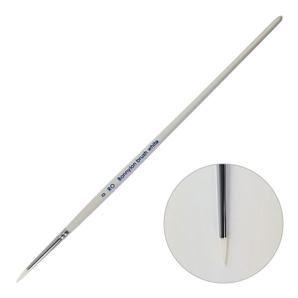 丈夫で手頃な価格のナイロン筆◆絵具や水の含みが良い筆です。◆中軸サイズ。◆初心者や学生の方にお薦めです。穂先10.0mm ／径2.6mm ／全長226mm