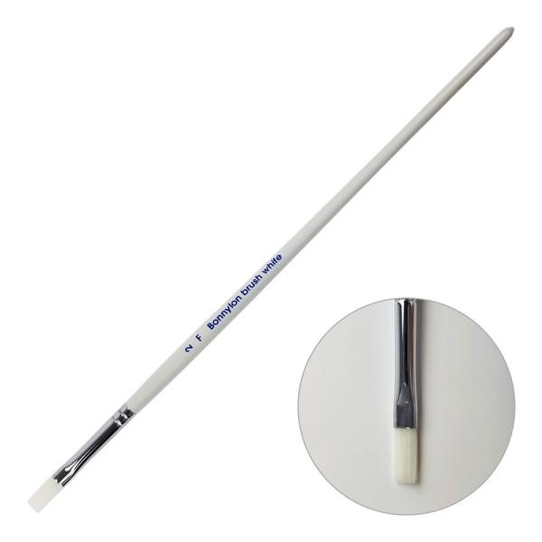 丈夫で手頃な価格のナイロン筆◆絵具や水の含みが良い筆です。◆中軸サイズ。◆初心者や学生の方にお薦めです。穂先12.0mm ／幅4.5mm ／全長226mm