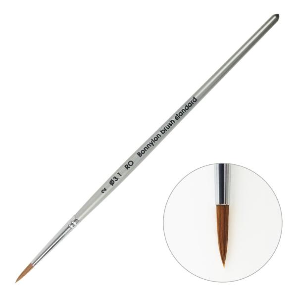 スタイリッシュで手頃な価格の筆◆獣毛とナイロン毛をミックスしました。◆短軸サイズ。◆プロの作家も満足できる品質の良い筆です。穂先13.0mm ／径3.1mm ／全長181mm