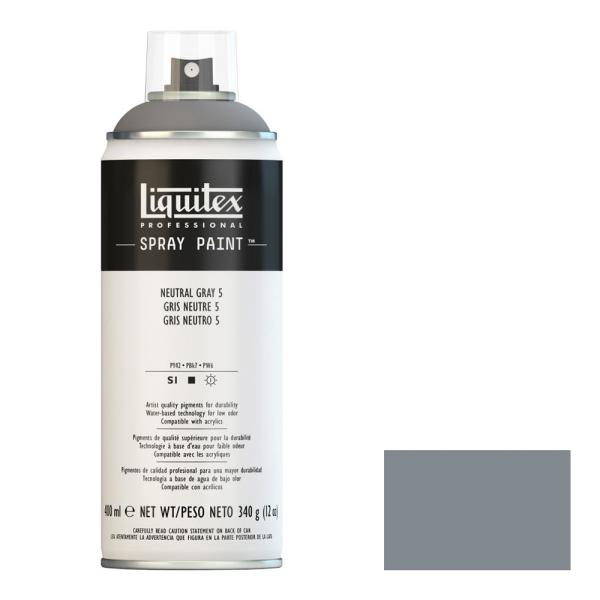 顔料使用、低臭性のスプレータイプのリキテックス酸化鉄、チタニウム ホワイトなどの複数の顔料を調合した、安定していて万能なミディアムグレーの不透明色。ピグメント：PBk7・PW6・PY42透明度：不透明耐光性：Iグループ：シリーズ1※色見本画...