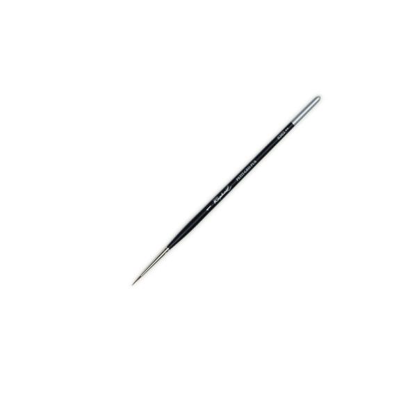毛質：カザンリス形状：丸 サイズ：1号　　　　　口金の直径 1.5mm　　　　毛丈 9mm　特徴：丸、描き込み、加筆、仕上げインターナショナルサイズ備考：最もポピュラーな形で揃いも含みも良く、細密描写や線描などに適しています。含んだ絵具の使...