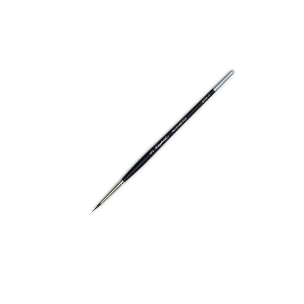 毛質：カザンリス形状：丸 サイズ：3号　　　　　口金の直径 2.5mm　　　　毛丈 11mm　特徴：丸、描き込み、加筆、仕上げインターナショナルサイズ備考：最もポピュラーな形で揃いも含みも良く、細密描写や線描などに適しています。含んだ絵具の...