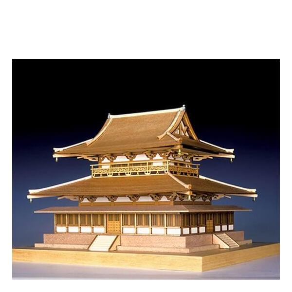 完成寸法（約）：全幅：187mm 奥行：165mm 全高：129mm製作参考時間（約）：10時間気品と優雅さにあふれる金堂を、木製建築模型で表現。レーザー加工部品が使われた作品はその精巧さに加え、作りやすさが特徴です。1/150サイズのため...