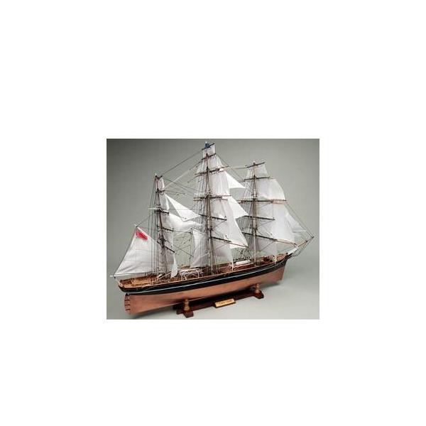完成品寸法 （約）全長：1083mm / 全幅：522mm / 全高：692mm(飾り台含む) 製作参考時間（約）：380時間キットは、歪の少ない新設計のボックス構造の船体で、キール・フレームは精密レーザー加工です。甲板は全面チーク材を使用...