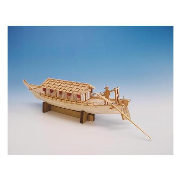 完成寸法（約）：全長：210mm 全幅：49mm 全高：57mm(船台含む）製作参考時間（約）：8時間屋形船の全盛江戸期の船をイメージしたオリジナル模型です。木製部品はレーザー加工で精密にカットされており、組み立てやすいです。木製部品16種...