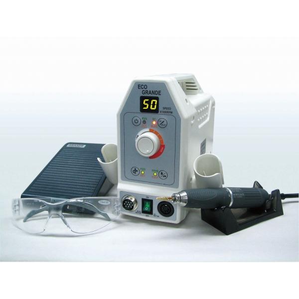 エコグランデトルクタイプ!低速から高速まで安定したパワーで技工作業をサポートします!低回転から高回転まで、安定したトルクが得られるブラシレスモーターハンドピースです。発熱を最小限に抑え、優れた防塵構造で連続使用が可能です。コレットチャックは...