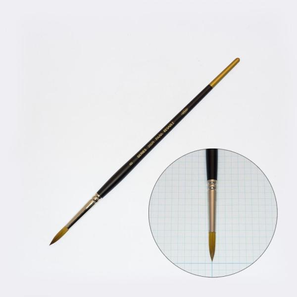 リセーブル原毛のまとまりのよさと弾力に純イタチ毛をブレンド。しなやかな弾力性と絵具の含みがプラスされたコシの強い筆です。穂先もよく揃い、デリケートな表現に適しています。日本製。穂先のストロークの強弱で太い線から細い線まで表現できます。＜仕様...