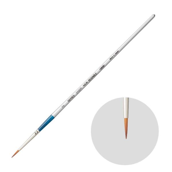 水彩用に特に要求される、しなやかさと絵具の含みを良くするために羊毛を最適量でブレンドした筆です。日本製。絵具の含みが良く、穂先のストロークが利く筆です。＜仕様＞穂先の形状：ラウンド(丸)毛の種類：羊毛 リセーブル毛号数：No.2穂丈×巾：1...