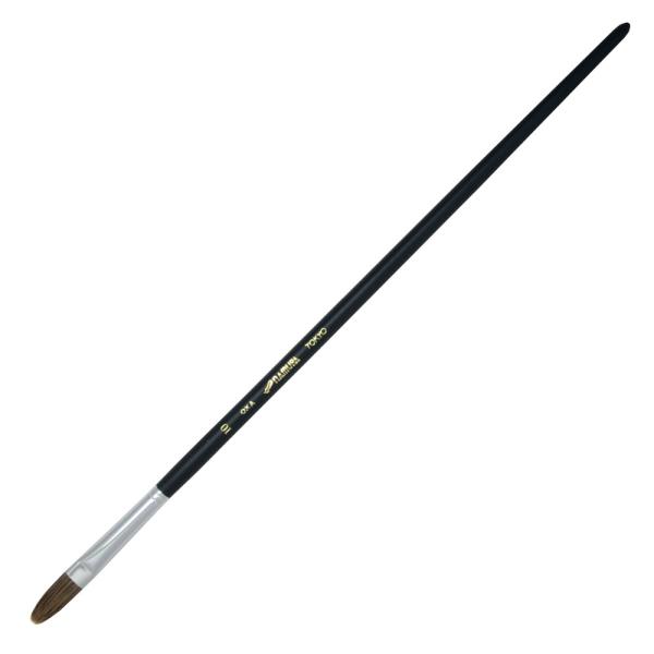 OXAはヨーロッパ産の牡牛の耳毛を選別して造られています。古くから良質な絵筆材料として使われているもので、軟毛では、セーブルに準ずる優れた味があり、丸筆は水彩用としても多くの専門家に愛用されています。穂先の種類・形状 ： 平規格・号数・No...