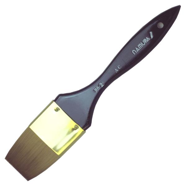 耐久性のある高級ナイロンブラシです。アクリル樹脂系の絵具、塗料等、広範囲な用途に使え、特にジェッソ等下地塗りに最適です。穂先の種類・形状 ： 刷毛規格・号数・No ： No.2穂先サイズ（約、穂幅×穂丈） ： 39×37mm全長（約） ： ...