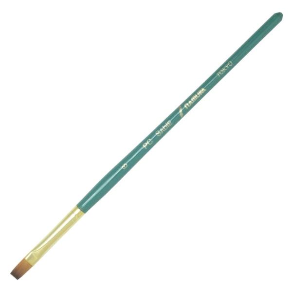 短軸のナイロンセーブルは、特有の弾力に加えて絵具含みが良く、ペインティングクラフトは勿論、アクリル・デザイン・ネイルアートなど広い範囲にご使用頂けます。穂先の種類・形状 ： 平規格・号数・No ： 8号穂先サイズ（約、穂幅×穂丈） ： 6....