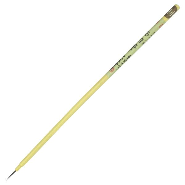 中国産タヌキ毛の硬さを味わえる面相筆で、特に強い感じの線引きに向いている様です。穂先の種類・形状 ： 面相規格・号数・No ： 極小穂先サイズ（約、穂幅×穂丈） ： 1.2×13.5mm全長（約） ： 20cm主な用途 ： デザイン、日本画...