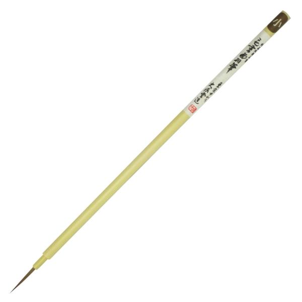 コリンスキーセーブルの特徴を生かし穂先が長鋒に造られた面相筆で、細部の着色、細い線引き等工夫次第で、面白く使える面相筆です。穂先の種類・形状 ： 面相規格・号数・No ： 小穂先サイズ（約、穂幅×穂丈） ： 2×20mm全長（約） ： 21...