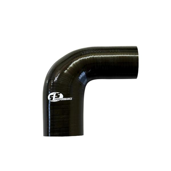 内径：45ｍｍ-35mm 90°足長：102ｍｍ（クロスポイントまで）肉厚：4.5mm 3plyカラー：ブラック弊社は英国SFS Performanceの正規代理店です。耐油性はございません。※ロゴ位置はロットによって変わりますので予めご了...