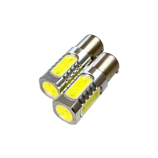 SPIDERLITE BA15S 平行ピン LED バルブ 12v/24v 共通 7.5W SMD5連 2個セット 発熱無 5050SMD 3チップが5連 サイドにスクエアデザインのLEDを5個配し、レンズ内反射板に効果的に照射することが可...