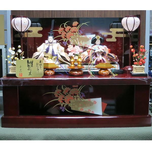 台は濃いワインレッドつやありコードレス雪洞サイズ：間口66×奥行39×高さ50ｃｍ【展示品につき次の点をご了承ください】●１点限り特価品につき、返品・交換はご容赦ください。●スレ等の目立たない傷等がある場合がございます。　価格に反映しており...