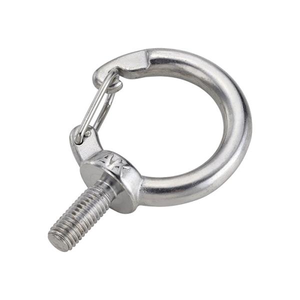 【特長】防球・防鳥ネット等の設置に便利な連結金具。アイボルトにフック付を採用することによって、ネットと金具を直接連結することができます。アイボルトを設置した後からでもネットやロープを引っ掛けられるので現場作業が楽になります。【仕様】ステンレ...