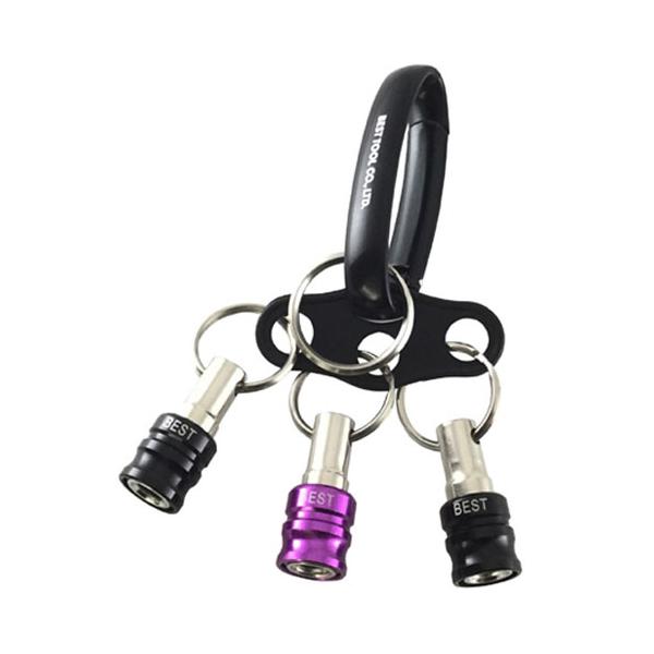 特徴カラフルでコンパクト、ワンタッチスライドで着脱可能な、ベルトも通せるオーバルカラビナ付3pcsビットホルダーです！付属のリングはオーバルカラビナがベルトに通しにくい場合の装着時に便利です。軽量かつ丈夫なアルミ合金製オーバルカラビナ…ワン...