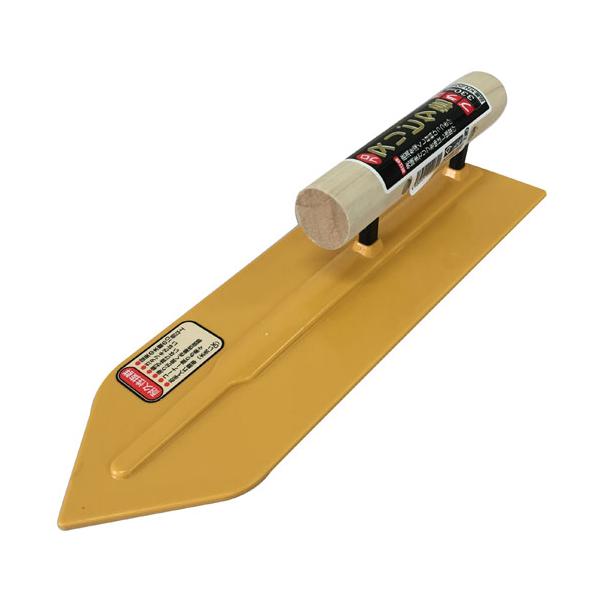 特徴モルタル鏝。耐摩耗性は木鏝の10倍ほどあります。材質は耐衝撃性と弾力性に優れています。桧材の木鏝と同等の使い心地(感触)があります。使用後、ミゾに溜まったモルタルカスも本体の汚れも水洗いで簡単に落ちます。柄がボンド接着+2本のリベット止...