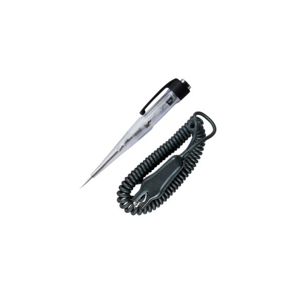 仕様直流DC 6〜24V通電チェック ○DC極性判定 ○製品特徴オートバイ、軽自動車から大型車まで使用でき、配線に電圧がかかっているかどうか、また極性判定を簡単にテストできます音とLEDランプで知らせます刃先形状：針カールコード：約2m