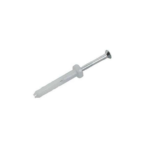 特徴ハンマーで打つだけの簡単施工。ドライバー1本で取り外しも自在。安定した保持力を発揮。用途笠木取付け／照明器具取付け／配線・配管サドル留め／内装下地材取付け等仕様コンクリート用／ねじ込み式ステンレス SPS-Sタイプアンカー外径(D)：6...