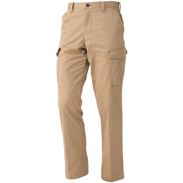 仕様ノータックタイプ男性シルエットカラー：キャメルウェスト：82股下：80材質：ソフトツイル(ポリエステル65%、綿35%)