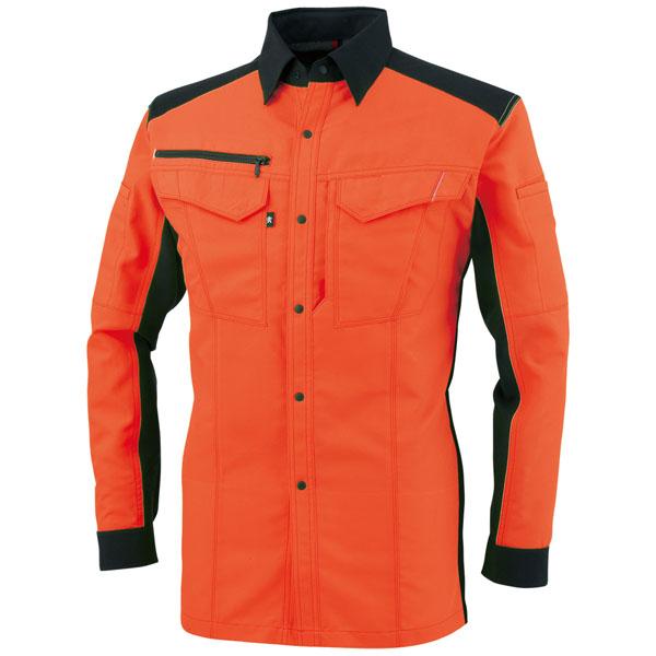 特徴裏綿素材による「軽量&amp;ソフト」な感覚。フラッシュカラーに黒配色というファッション性も兼ね備えた「良視認」アイテムも盛り込んだ、作業時のパフォーマンスを高めるハイスペックユーティリティワークウェア。仕様カラー：フラッシュオレンジ(...