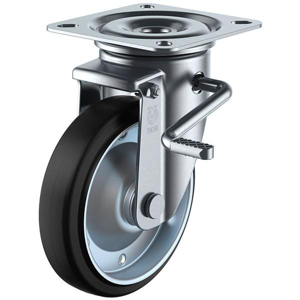 特徴安定した走行性牽引使用時に発生しキャスターの寿命を大きく縮める一因である共振現象をしっかり防止。共振による旋回部への負担が軽くなり、車輪の磨耗が画期的に滅少しました。軽快な操作性旋回時の負荷が約4割減！！取付け部の旋回及び車輪の回転をロ...