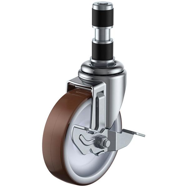特徴軽荷重用として主に運搬台車や店舗什器、家具等その他一般産業用に数多く使用されています。車輪の回転のみをロックするキャスターです。高い耐荷重性を持ち、走行による摩耗が起こりにくい耐久力のある車輪です。またガソリン類、一般的な機械油など、油...