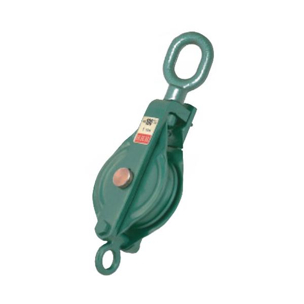 特徴強力・堅牢な滑車です。フックは特殊鋼鍛造で、はずれ止めが付いていますから安全です。ジープはメタル入りで、50mm、75mm、100mm、125mmにはオイルレスメタル(焼結含油軸受)を装着しております。仕様ベケット付型式：オーフ型 15...