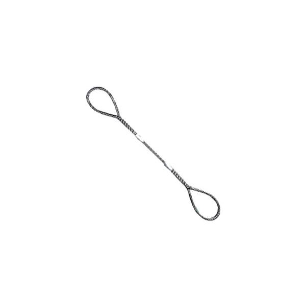 【仕様】●安全使用荷重2本垂直吊り：0.615t●全長：2.5m●タイプ：A●スリング径：6mm●JIS規格(JIS G 3525)●質量：0.39ｋｇ【特徴】●編みこみの方法が従来の巻き差しと異なるため、品物がロープのより方向と反対方向に...