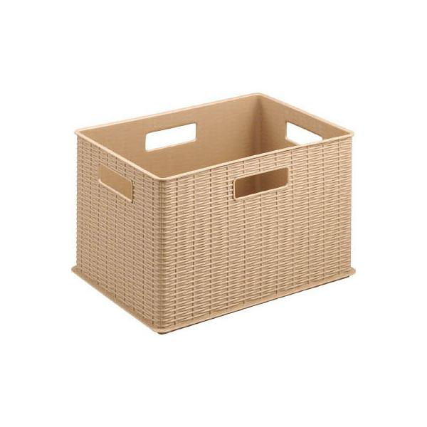 【特徴】●ラタン(籐)のバスケットを思わせるデザインで、オフィスや事務所などでの小物収納にぴったりです。●A4ファイルの収納が可能です。●未使用時にはボックス2つ分のスペースで3つのボックスが収納でき空箱保管時のスペースを削減できます。【仕...