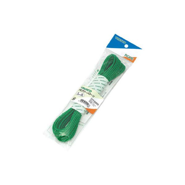 仕様色：緑包装形態：袋入線径×長さ：6mm×10m3つ打質量：0.19ｋｇ特徴強くて軽く、水に浮きます。耐候性にも優れています。【用途】屋外の柵用。防球・園芸ネットの補修。造園、ゴルフ場の区画整理。材質/仕上げポリエチレン(PE)注意事項切...