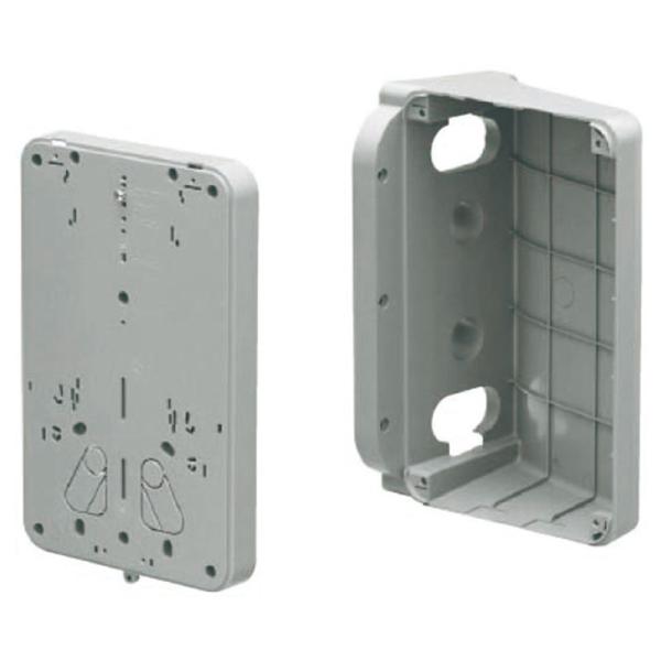 特徴電力計を壁に対して直角に付ける場合等に使用します。錆の心配が無いオール樹脂製。外壁にあわせて選べる3色。仕様カラー：グレー適合計器箱：単相大、三相小(M)※三相小(M)の計器箱は画像の様に取付板より、はみ出ます。適合電力計：1φ2W／3...