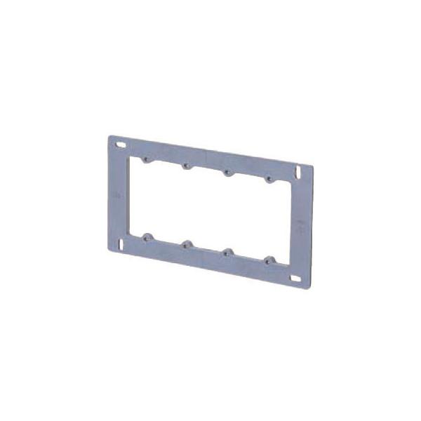 仕様プラスチック製塗代カバー 耐衝撃性樹脂(HI)アルミ箔付色：グレースイッチカバー規格：4個用種類：平塗代