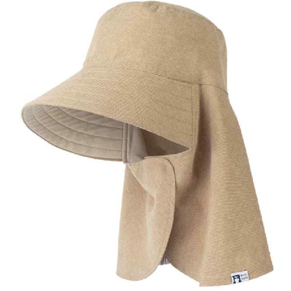 【特長】●ゆったり。頭を締め付けない61cm●幅広のつばでしっかり日差しから守ります。●前を閉じると日よけ・簡易マスクに。●ゆるっとかぶりたい方や男性も余裕の頭周り。●使いやすい無地カラー。【仕様】●サイズ：フリー（61cm）【素材】●表：...