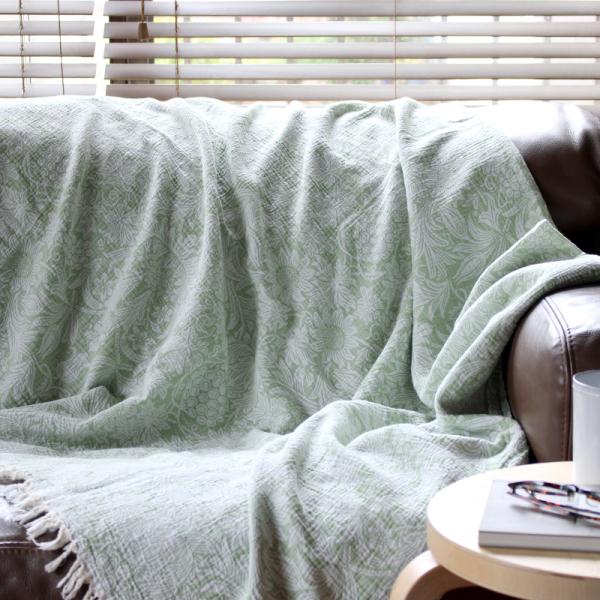 KLIPPAN コットンスロー サンフラワー 140×200cm 正規取扱店 クリッパン ガーゼ ブランケット 肌掛け ひざ掛け ソファカバー ストール テーブルクロス ウィリアムモリス【サイズ】W140×L200cm【素材】綿100％【重...