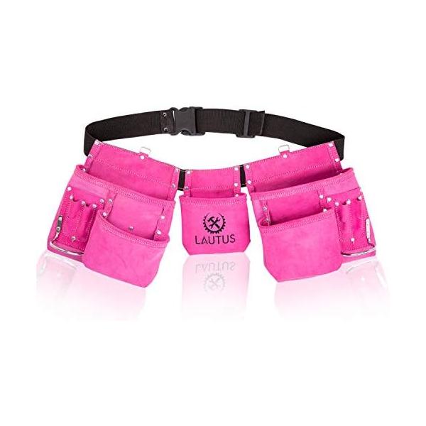 ◇本商品は海外からのお取り寄せ商品です。そのため、お届けまで2〜3週間程度お時間をいただいております。LAUTUS Pink Tool Belt/Pouch/Bag, Carpenter, Construction, Framers, El...