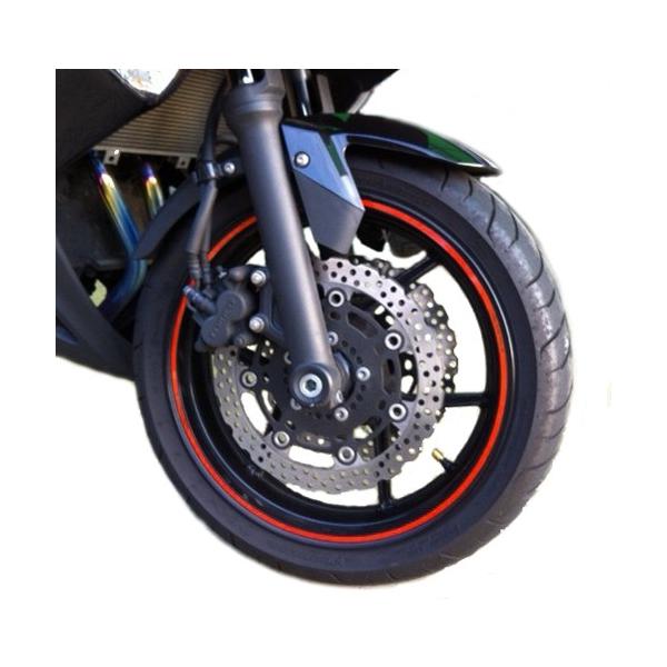 ・足回りのドレスアップ定番パーツ・ステッカー本数：16本（1台分）・バイクの場合（フロント両面8本、リア両面8本）、　自動車の場合（フロント左右片面8本、リア左右片面8本）・17インチ／18インチ対応　※16インチも取付可能、　ステッカー幅...