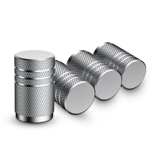 ・足回りのドレスアップ定番パーツ・精密/高耐久、軽量アルミ合金製・4個セット　【類似品販売店舗にご注意ください】・米式バルブ用 ※自転車の英式・仏式バルブは使用不可・サイズ：直径 約11mm、 高さ 約16mm