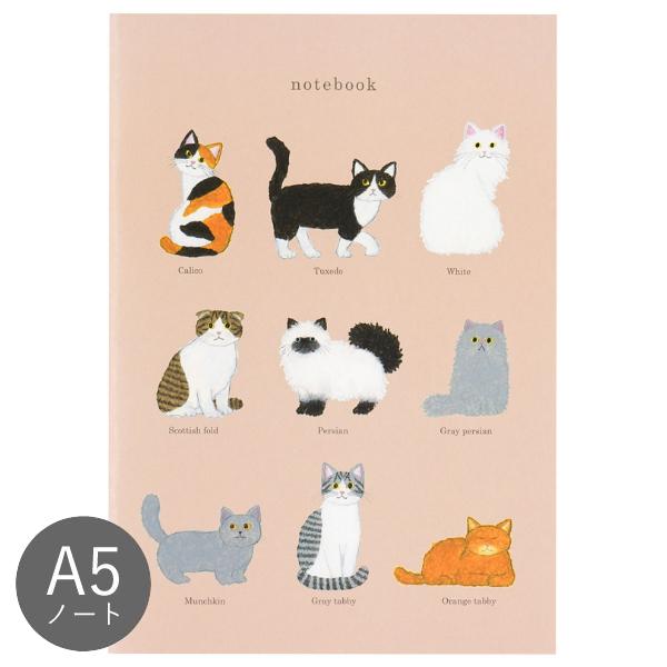 絵本作家としても活躍中のイラストレーター、米津祐介さんのA5サイズのノート。クレヨンで描かれた生活道具や動物などのイラストは手触りの温かみがあり、生活にとけこむ心地よさを感じさせます。中面：方眼入（5mm）三毛猫/ハチワレ/白猫/スコティッ...