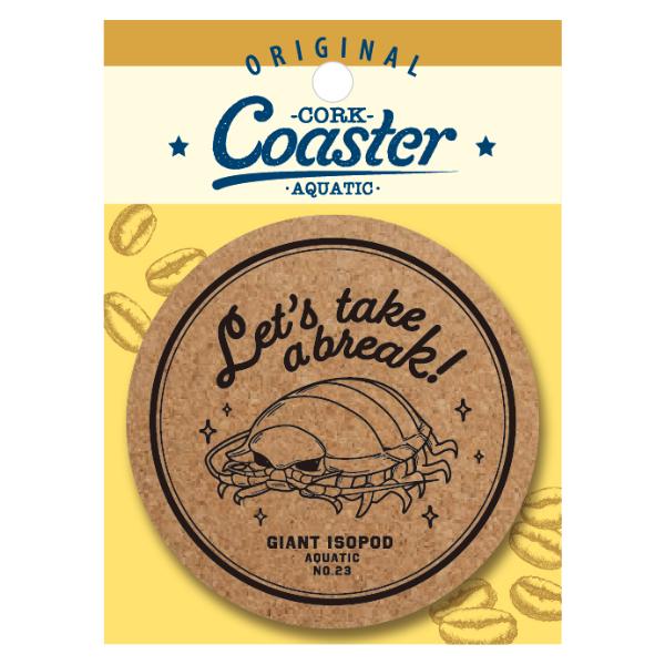 厚さ4mmの丸型コルクコースター。コップの水滴を吸い取ってくれるコルク素材です。ナチュラルな雰囲気で、普段使いやギフトにも喜ばれるデザインです。好きな動物を集めたり、動物好きさんへのギフトにも♪■本体サイズ：90×90mm　パッケージサイズ...