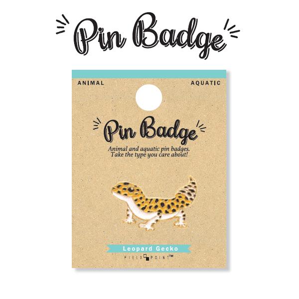 愛嬌たっぷりのヒョウモントカゲモドキ柄ピンバッジ。バッグやリュック、帽子などのアイテムにワンポイントとして付けたり、ブローチのように胸元につけてもgood♪好きな動物を集めたり、動物好きさんへのギフトにも。レオパードゲッコー/レオパ/■台紙...