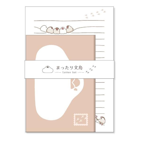 イラストレーター「なみへい」さんデザインのレターセット。鳥さんの重さでたわむ罫線など、愛おしくなるポイントたっぷり♪封筒にも可愛いイラスト入り。便箋6枚、封筒3枚のセットになっています。文鳥/ブンチョウ/定形郵便/絵柄入り封筒/■便箋サイズ...