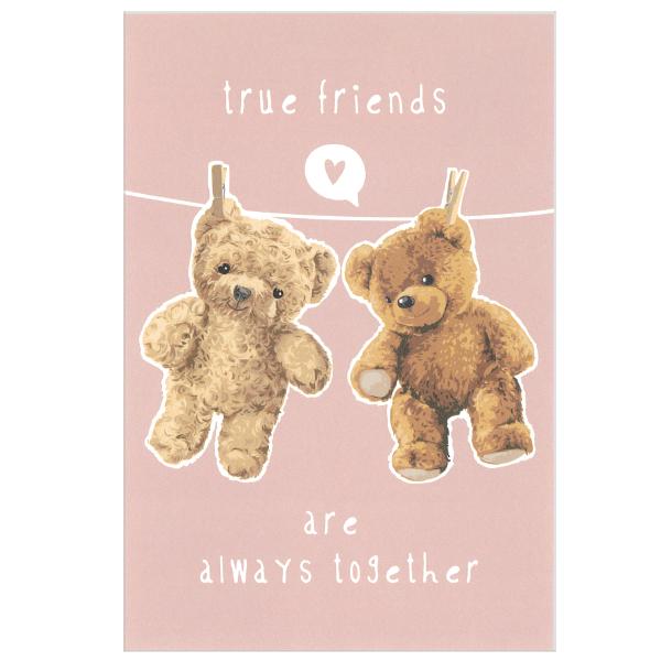 かわいいテディベアのポストカード。お友だちへのお便りや、コレクションにも。仲良くおせんたく。郵便番号枠あり紙の厚み：★★☆(一般的な官製ハガキよりやや厚め)■サイズ：100×148mm■数量：1枚入■素材：紙■生産国：日本FRONTIA(フ...