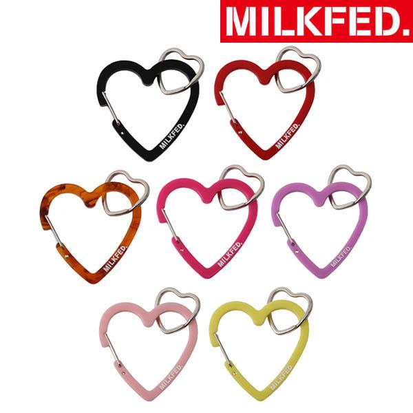 人気のカラビナにハート型リング付きと新色が仲間入り♪お気に入りのバッグやベルトにぶら下げて、登山やフェスなどアウトドアで大活躍。MILKFED. リュックと同時購入なら送料がお得に♪ファスナージップが開けやすくなって、ワンポイントにも♪　S...