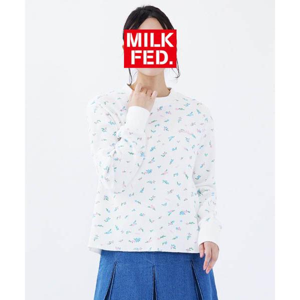 FLORAL PATTERN WAFFLE L/S TOP＼＼MILKFED.っ子必須アイテムオリジナル総柄プリントのワッフルシリーズ／／■ちょっぴり懐かしくてあたたかみのある小花柄の長袖トップス■ベーシックなシルエットなので、レイヤード、...