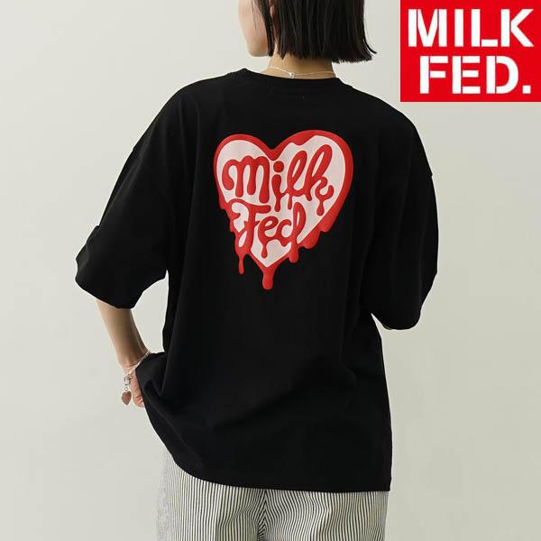 MILKFED. MELTY HEART FOAM PRINT WIDE S/S TEE＼＼人気グラフィックが再登場！とろけたハートのグラフィックTシャツ／／大人気のMELTY HEARTが、ぷっくりとした発泡プリントになって帰ってきました...